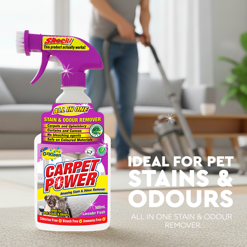 OzKleen's Carpet Power 500ml | Carpet Stain & Odour Remover Spray